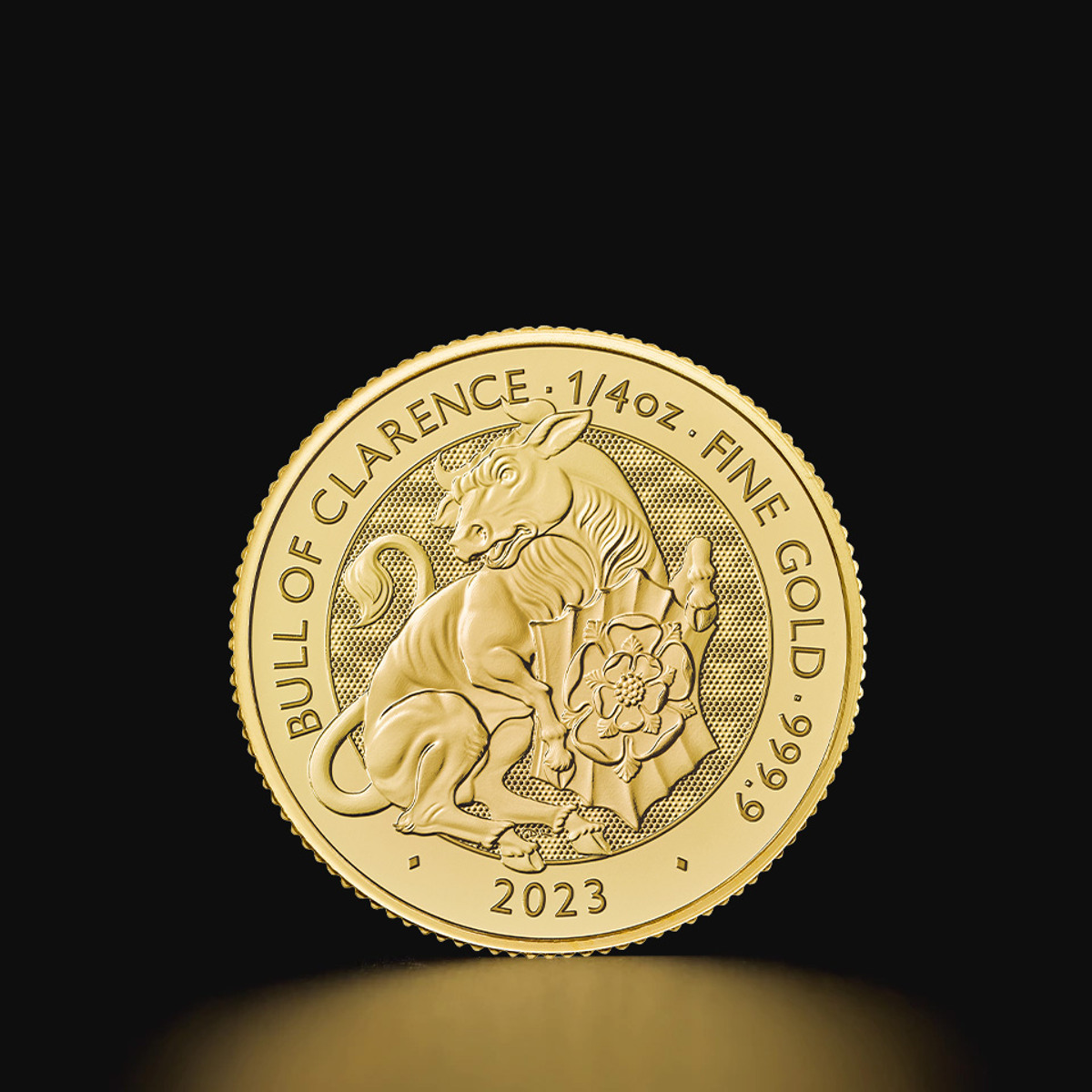 1/4 oz The Royal Tudor Beasts: The Bull of Clarence Gold Coin | Tavex