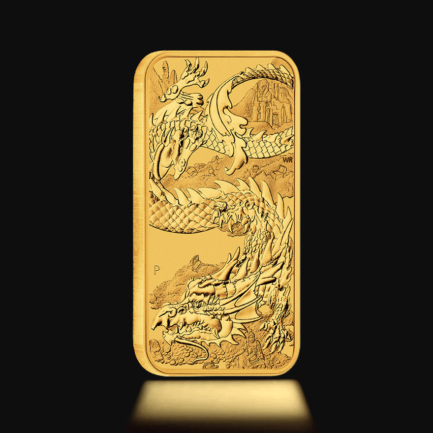 1 oz Australian Dragon Rectangular Gold Coin | Tavex