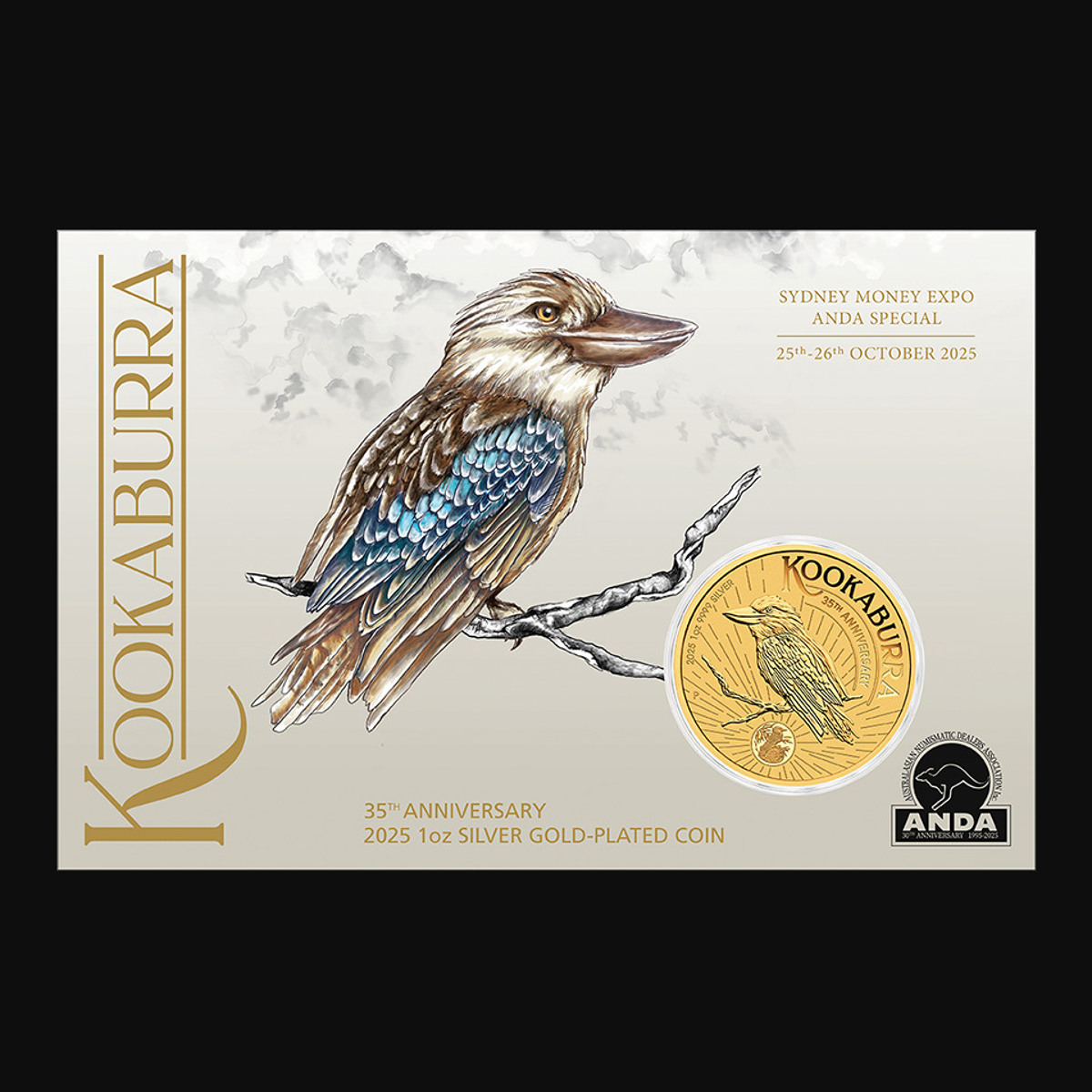 1 oz Australian Kookaburra Silver Gold-Plated Coins in Card* | Tavex