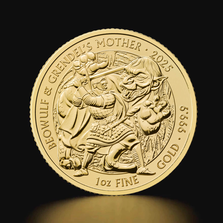 1 oz British Myths and Legends Beowulf & Grendel's Mother Gold Coin | Tavex