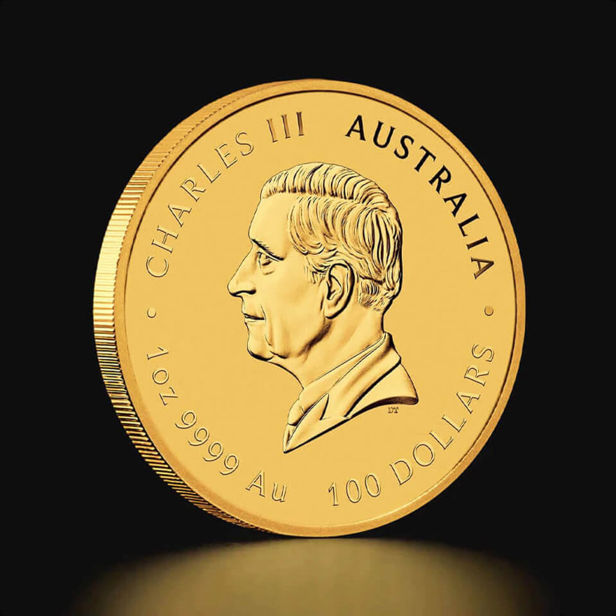 1 oz Chinese Myths and Legends Green Dragon and Koi Gold Coloured Coin ...