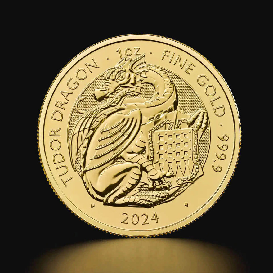 1 oz The Royal Tudor Beasts: Tudor Dragon Gold Coin | Tavex