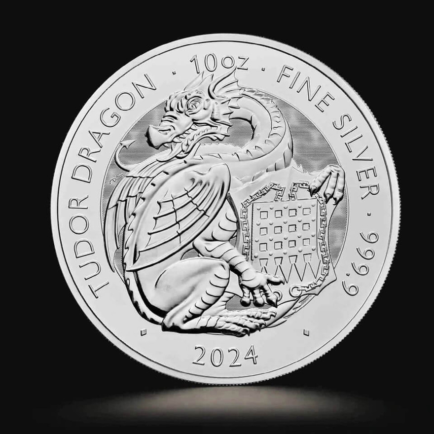 10 oz The Royal Tudor Beasts: Tudor Dragon Silver Coins* | Tavex