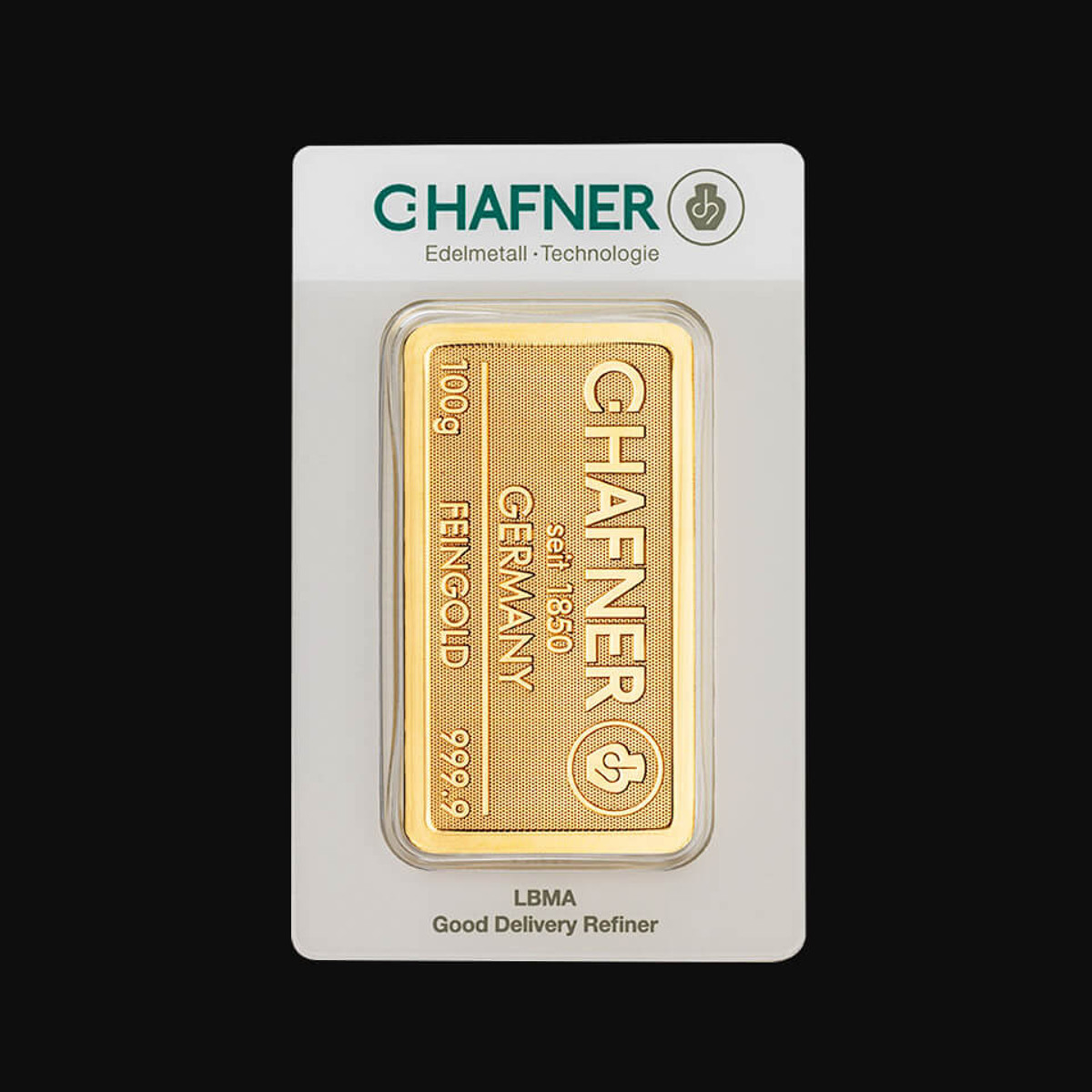 100 gram C.HAFNER Gold Bar | Tavex