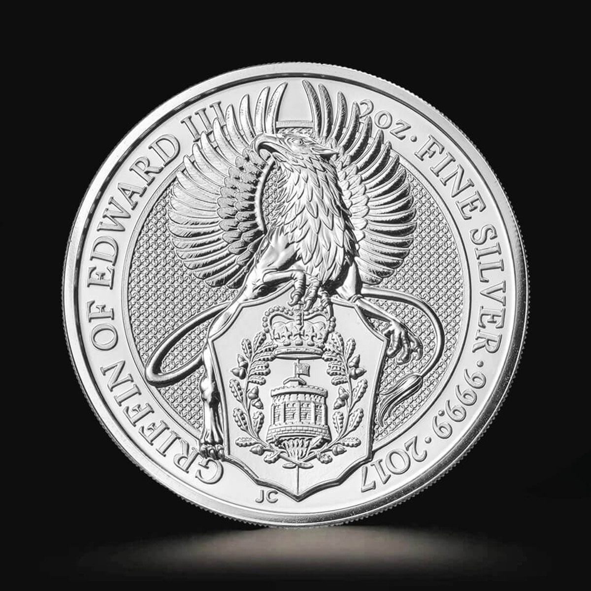 Srebrna moneta Bestie Królowej: Gryf Edwarda 2 oz | Tavex