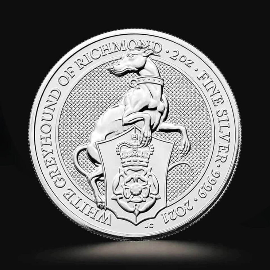 Srebrna moneta Bestie Królowej Chart z Richmond 2 oz | Tavex