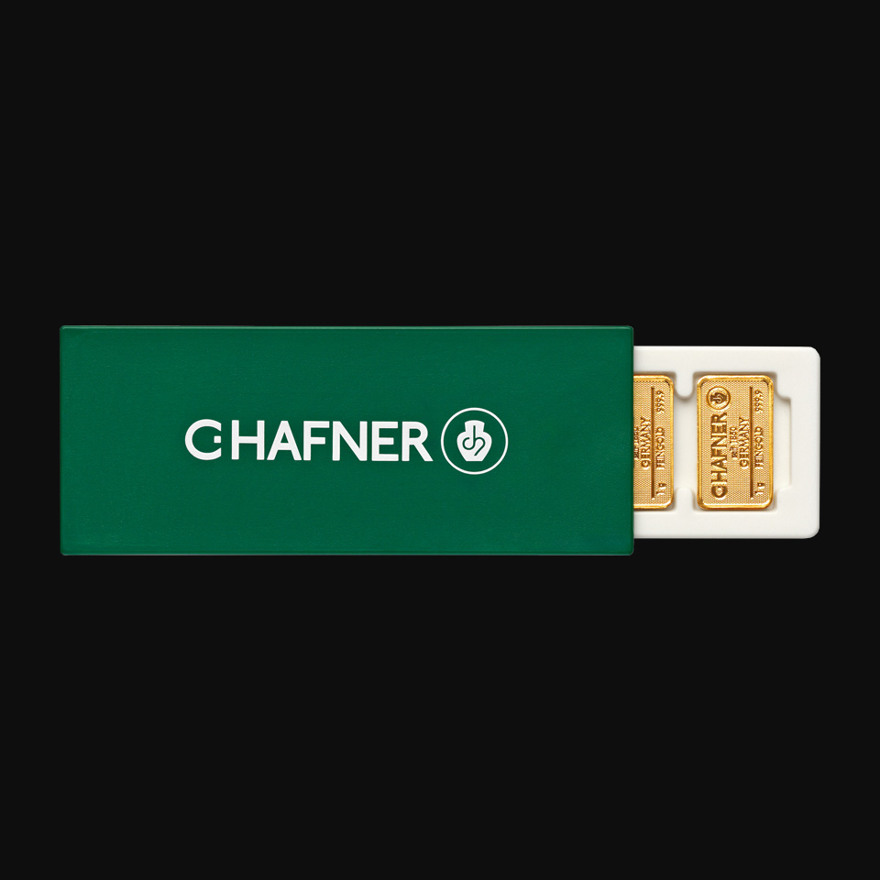 25 x 1 g C.HAFNER Gold Bars in SmartBox | Tavex