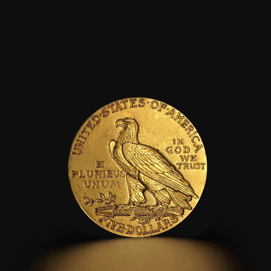 Złota moneta 5 dolarów Indianin 7,52 g | Tavex