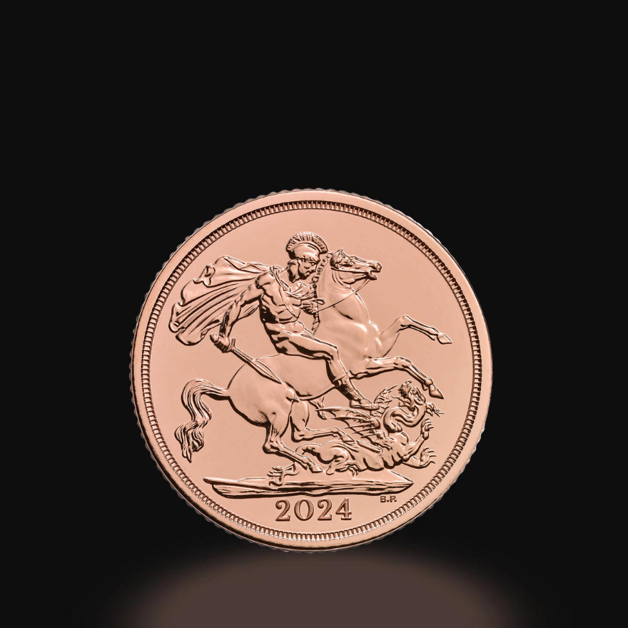 Złoty moneta Brytyjski Suweren Król Karol III 7,32 g | Tavex