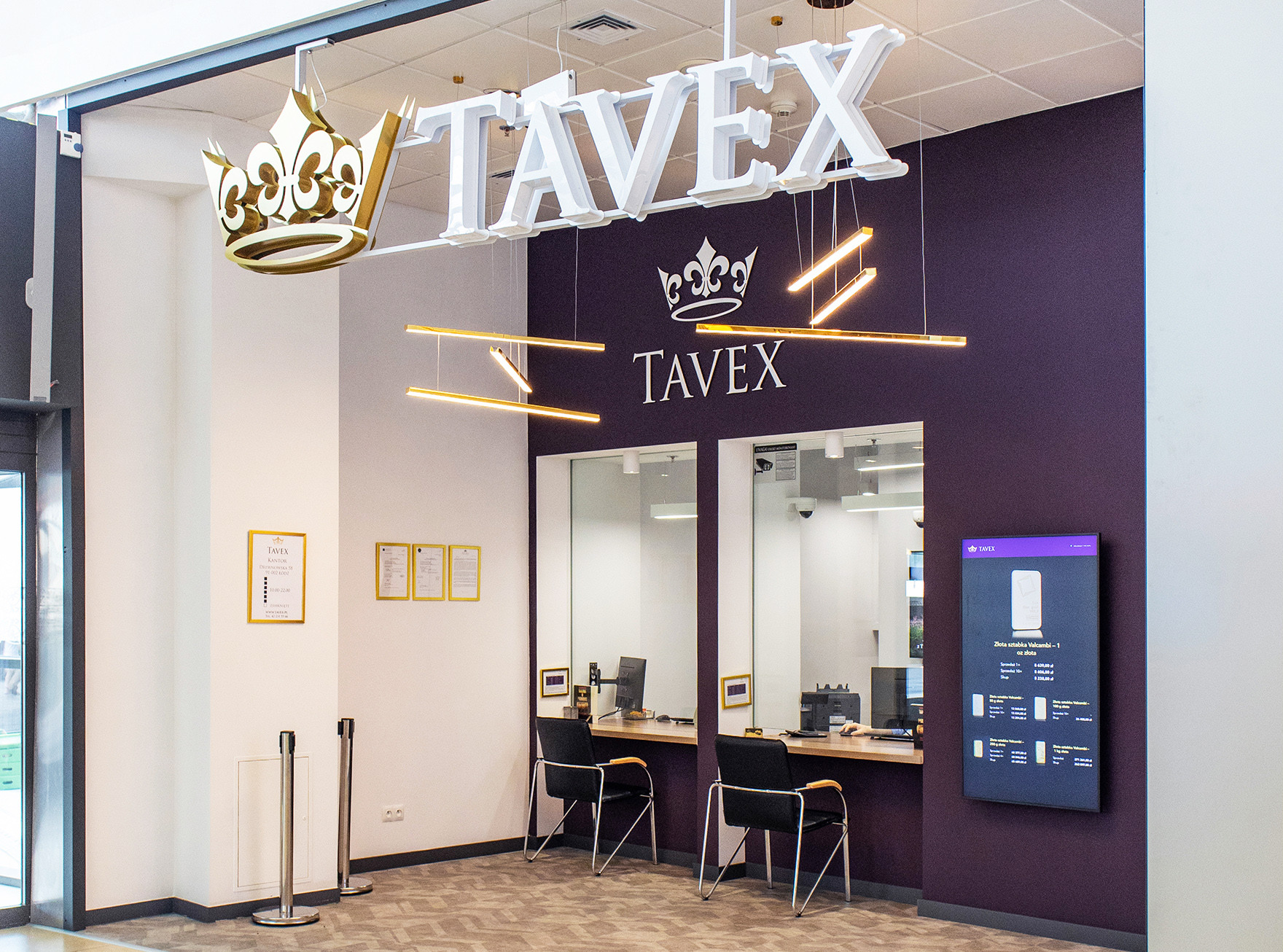 Wymiana walut i dealer metali szlachetnych Tavex Manufaktura